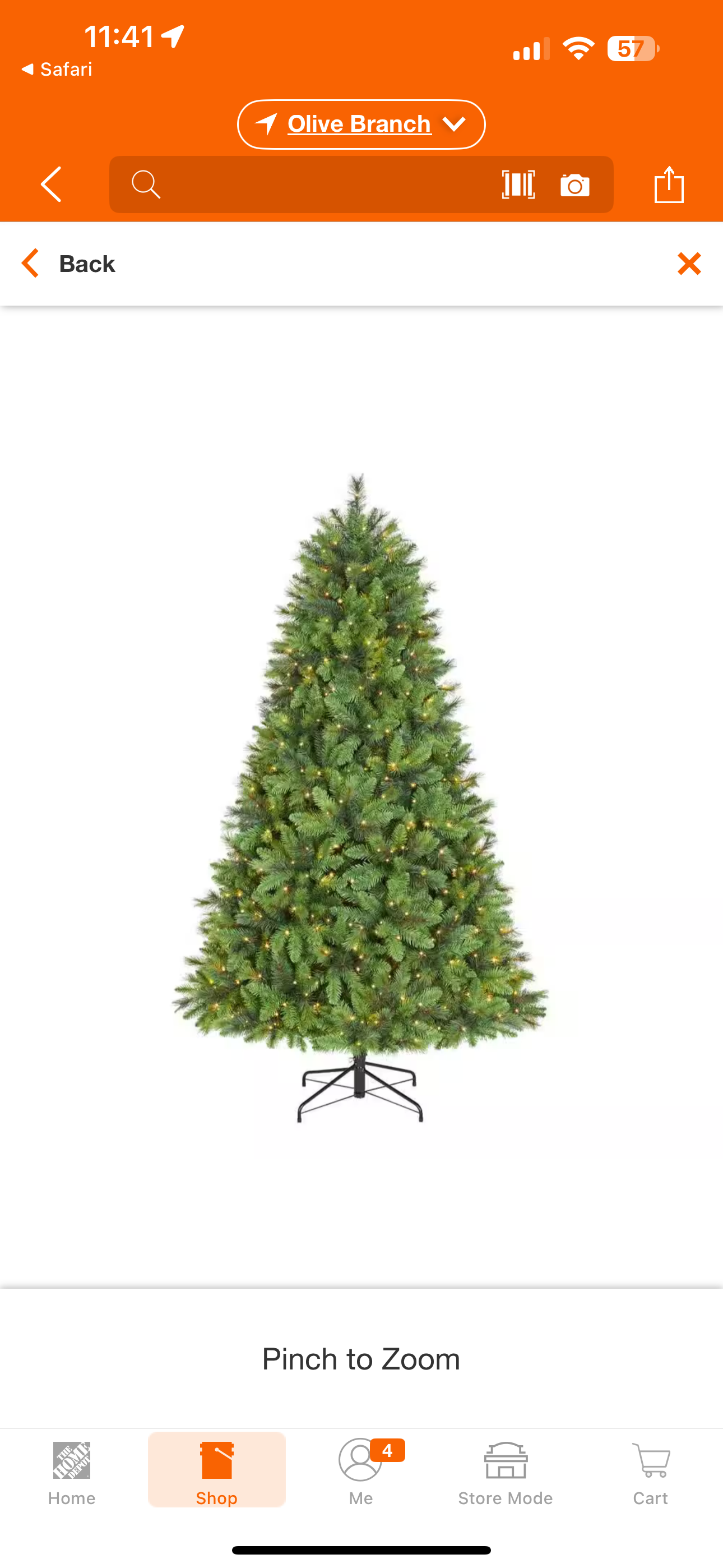 Home Accents Holiday 7.5 Foot Oxford Pine LED Pre-Lit Artificial Chris ...