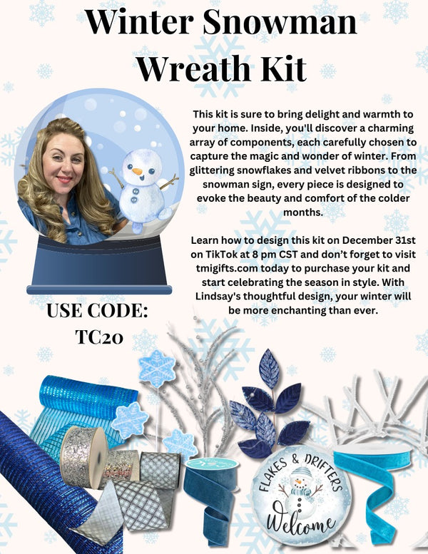 Tarnation Creations Winter Snowman Wreath Kit – TMIGifts