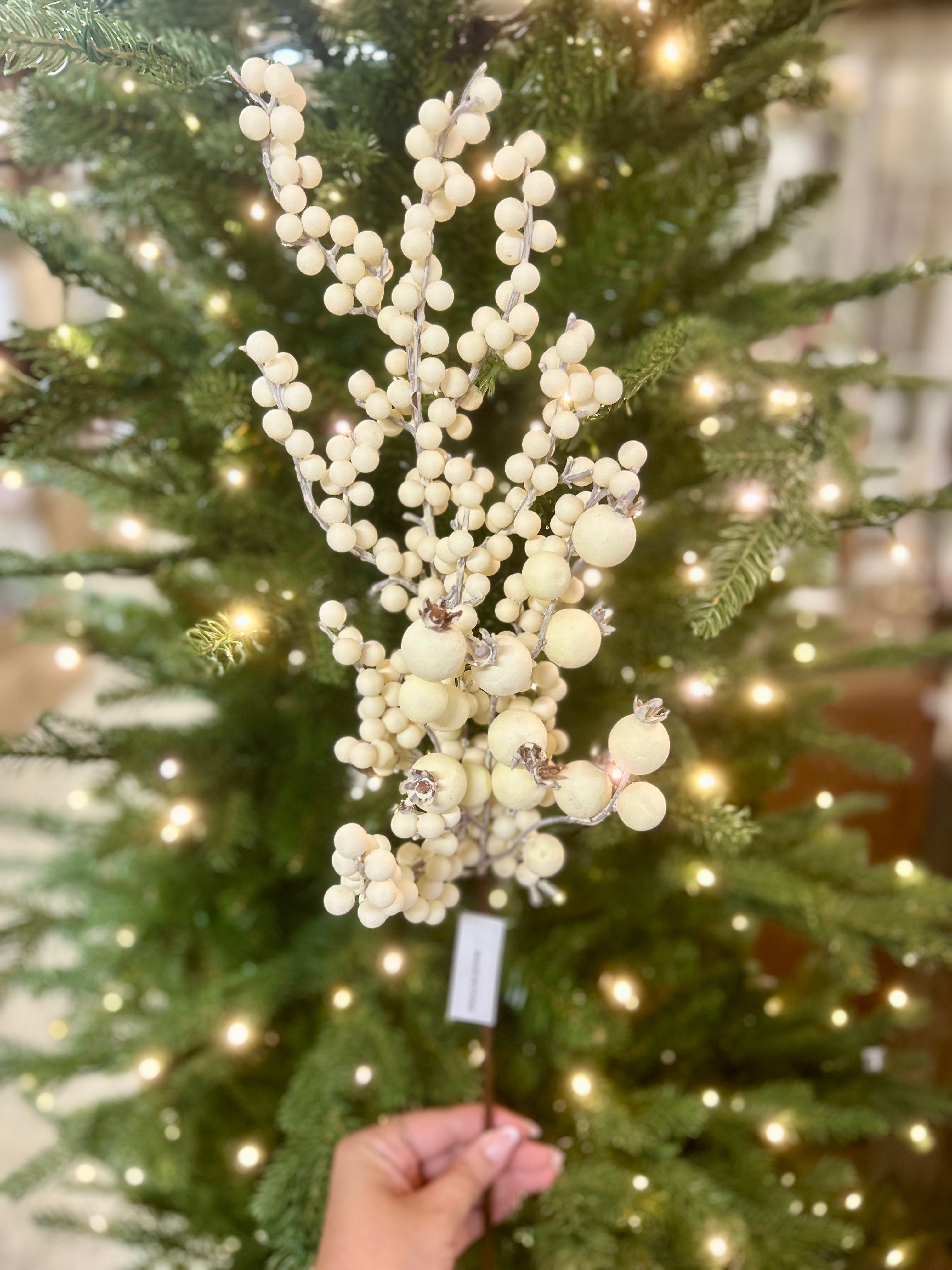 24 Inch White Berry Spray – TMIGifts
