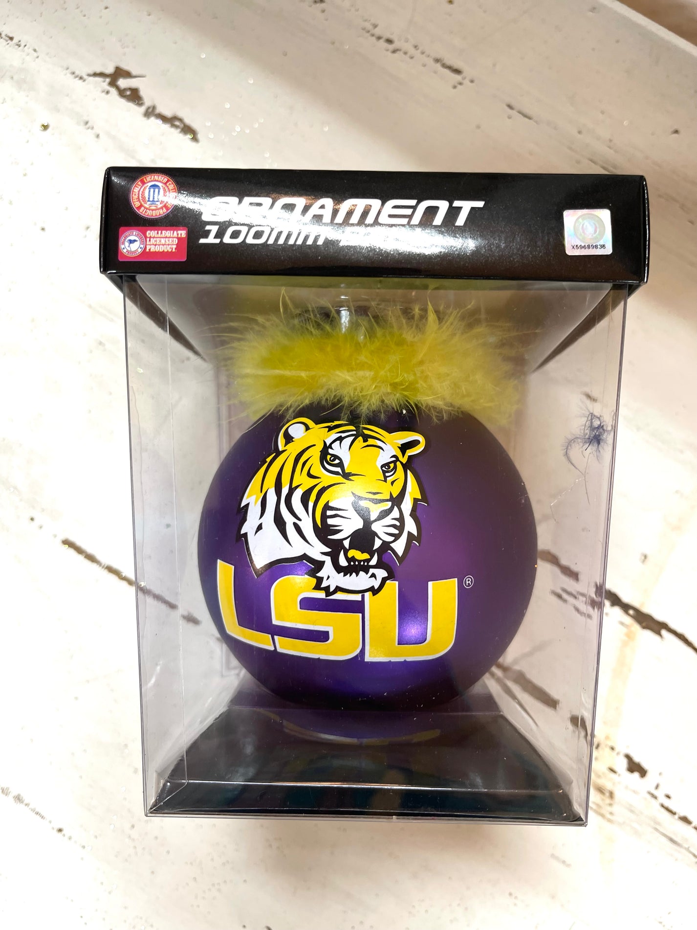 4 Inch LSU Glass Ornament Ball – TMIGifts