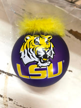 4 Inch LSU Glass Ornament Ball – TMIGifts