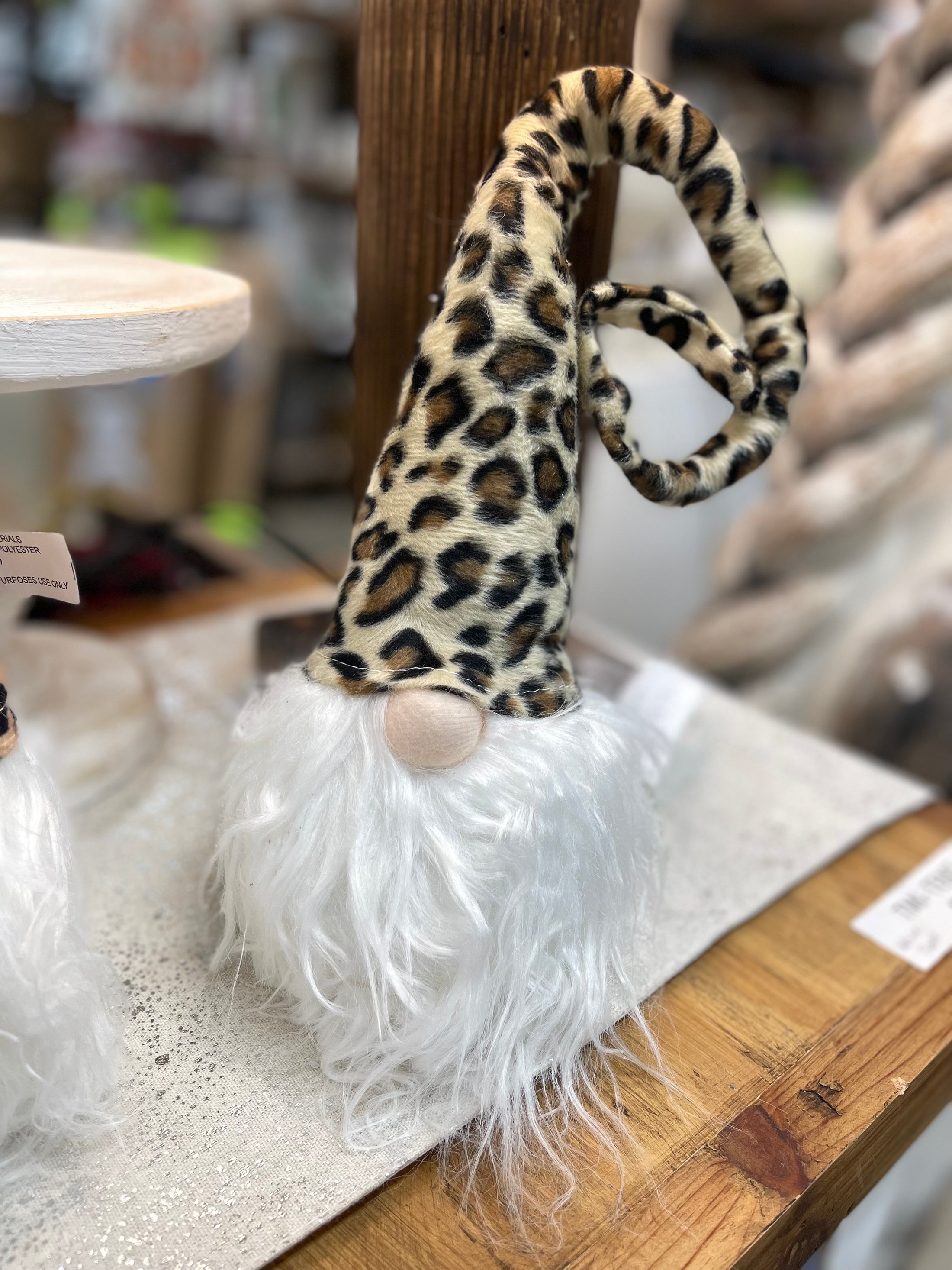 Leopard Print Gnome With Wire Hat Two Different Styles – TMIGifts