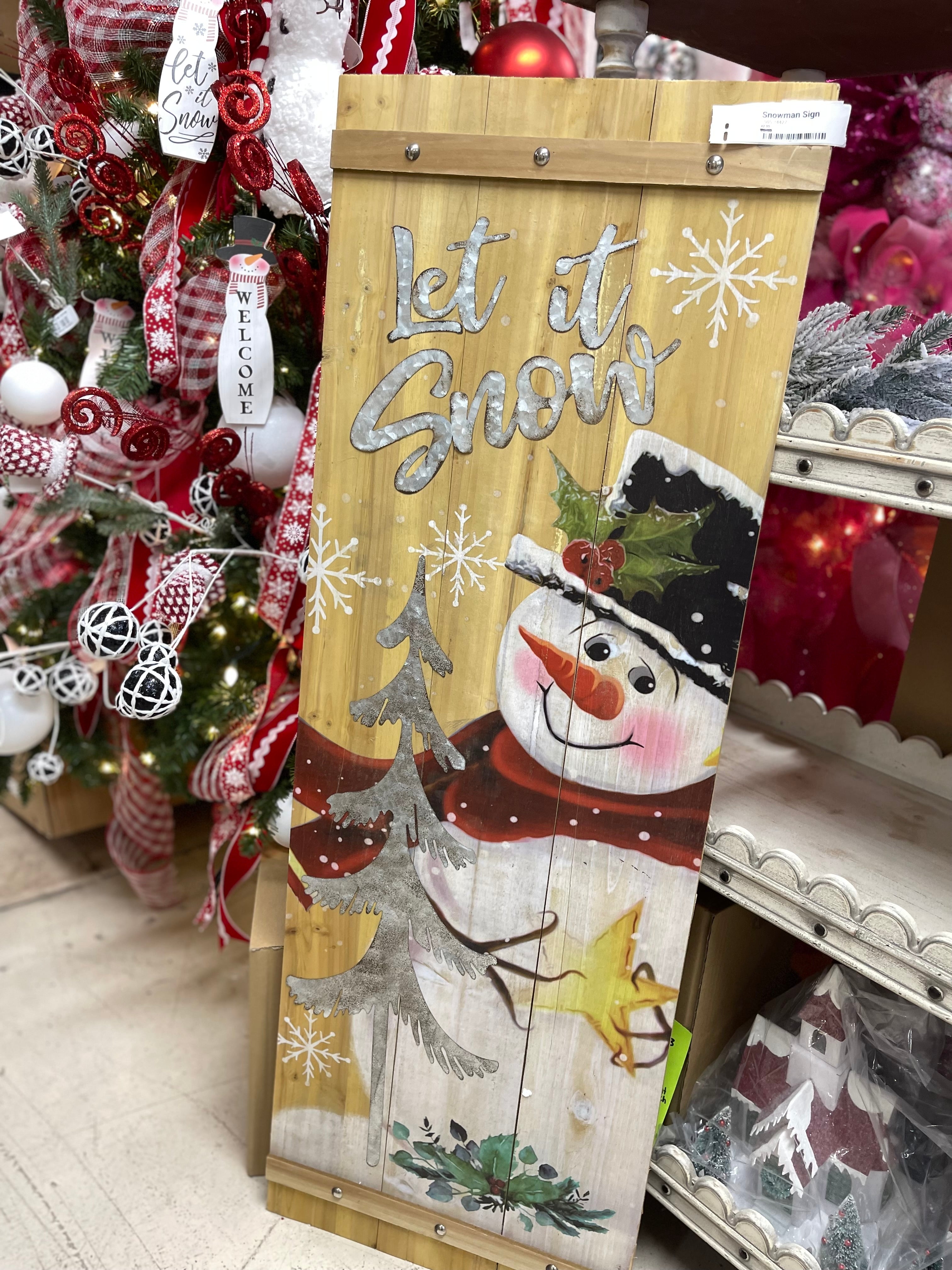 Snowman Wooden Sign – TMIGifts